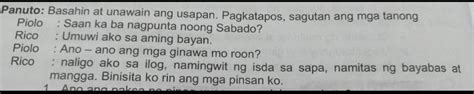 1 Ano Ang Paksa Na Pinag Uusapan Ng Dalawang Bata 2 Nauunawaan Kaya