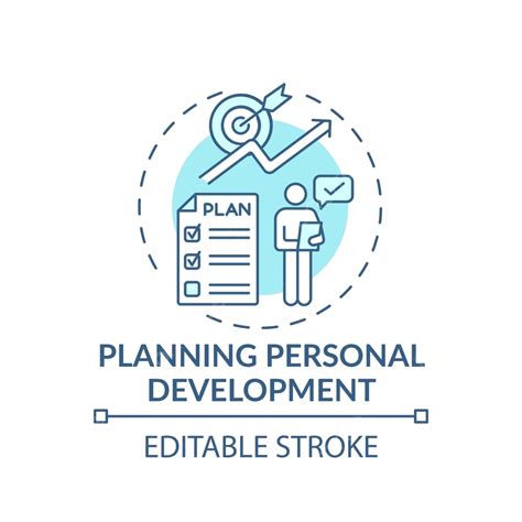 Planning Personal Development Turquoise Concept Icon Vector Linear