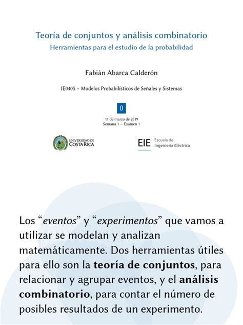 0 teoría de conjuntos y análisis combinatorio pdf pdf conjunto matemáticas combinatoria