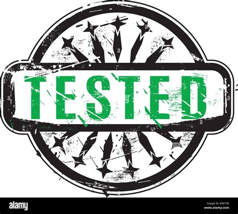 Tested Rubber Stamp Vector Illustration Stock Vector Image Art Alamy