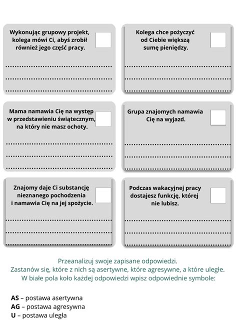 TUS dla nastolatków Zestaw ćwiczeń wspierających rozwój społeczno