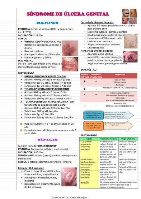 Síndrome de Úlcera Genital Ivon Gonzalez Rivera uDocz