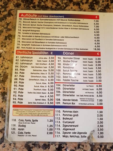 Speisekarte von Mac Döner restaurant Waltrop