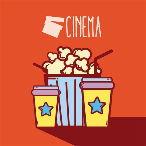Cine Dibujos Animados Elementos Cine Concepto De Dibujos Animados Lindo
