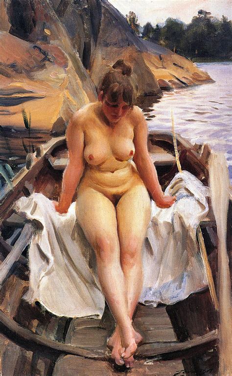 In Werners Rowing Boat Digital Art By Anders Zorn Fine Art America