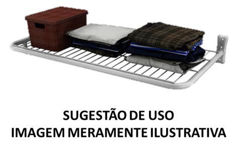 Arara de Roupas Prateleira 0 40 x 1 50m Molezão