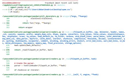 Python Why I Am Getting This Error In Reading Csv File In Jupyter