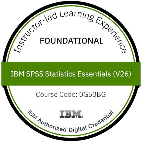 IBM SPSS Statistics Essentials V26 Training
