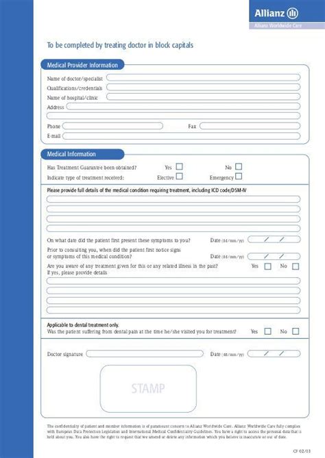 7188 Allianz Claim Form 7188 Allianz Claim Form Medical Information