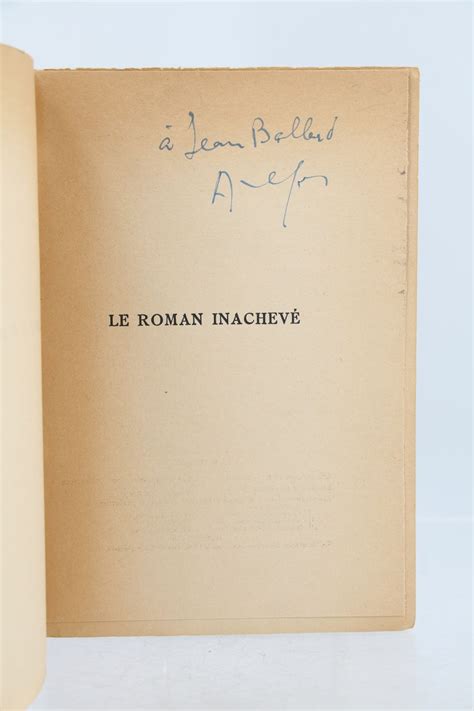 ARAGON Le roman inachevé L affiche rouge Autographe Edition