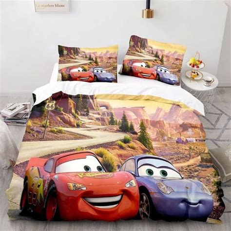 Voitures Juniors Housse De Couette 200X200Cm Impression Numérique 3D