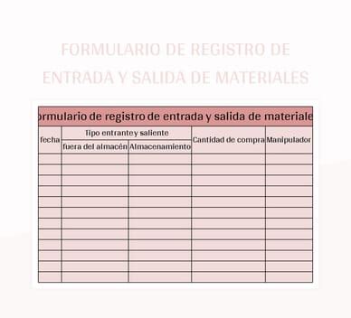 Plantillas Registro De Entrada Y Salida Para Excel Gratis Y Hojas De