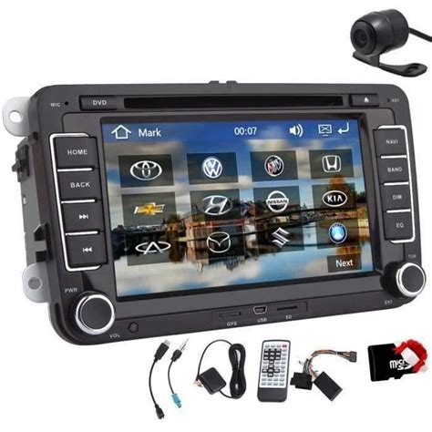 Letouch Autoradio Bluetooth stéréo 7 Pouces 2 Din HD Navigation GPS