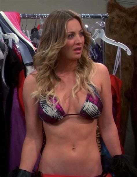 Kaley Cuoco Showing Off Her Abs Gag