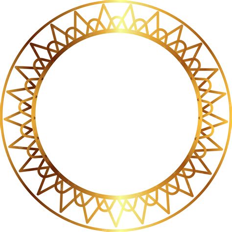 Marco Dorado Circular PNG Circulo Oro Marco Circular PNG Y Vector