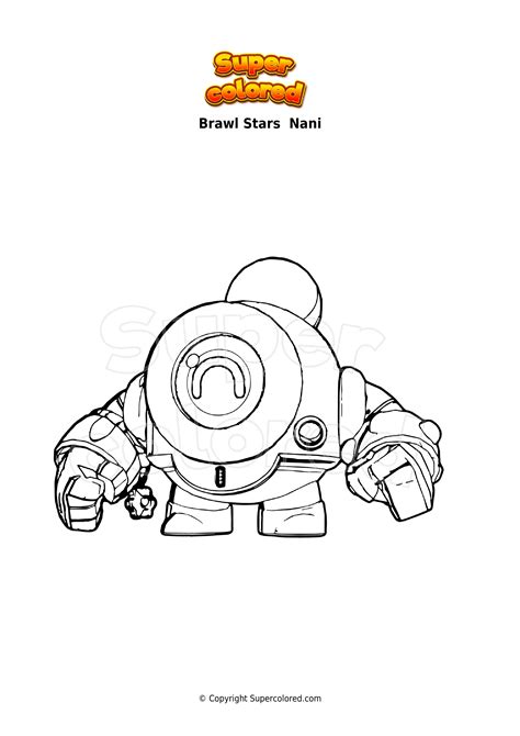 Ausmalbild Brawl Stars Nani Supercolored
