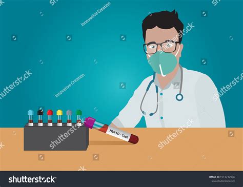 Blood Sample Hba1c Hemoglobin A1c Diabetic Stock Vector Royalty Free