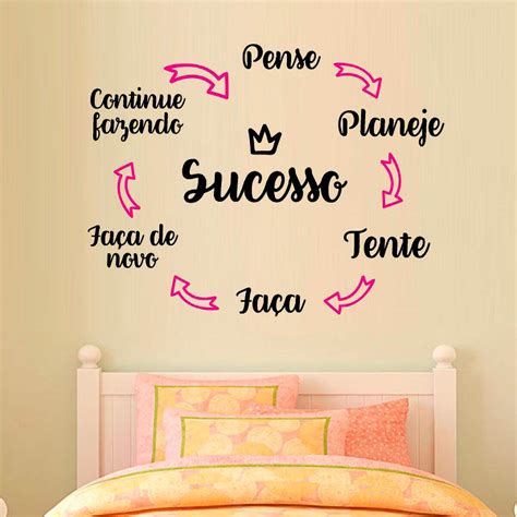 Adesivo De Parede Frase O Segredo Do Sucesso