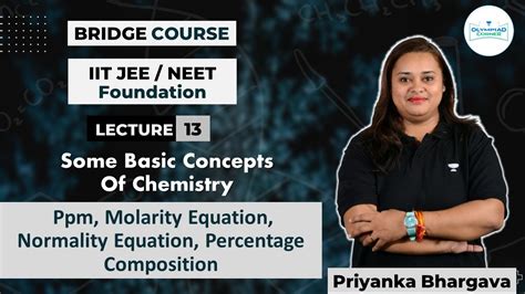 L 13 Ppm Molarity Normality Equation IIT JEE NEET Foundation