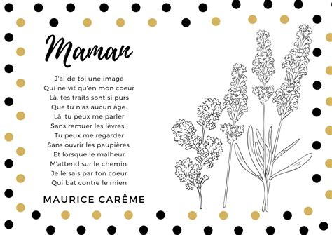 Comt Veuf Fini Poesie Pour La Fete Des Meres A Imprimer Reconqu Rir