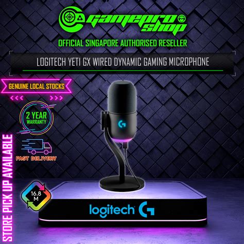 Logitech Yeti GX Wired Dynamic RGB Gaming Microphone With LIGHTSYNC 2Y