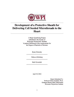 Fillable Online Wpi The Heart Worcester Polytechnic Institute Wpi