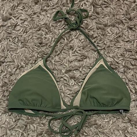 Aerie Women S Green Bikini And Tankini Tops Depop