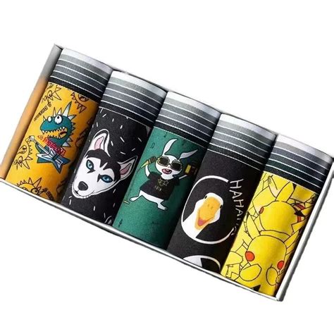 5 Teile Los Herren Unterw Sche Cartoon H Schen Sexy Boxer Mode Gedruckt