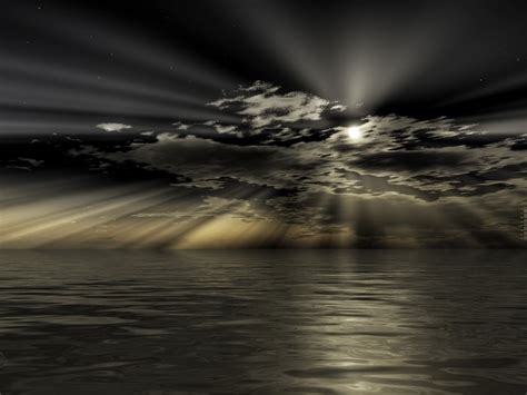 1095609 Sunlight Sunset Night Sky Clouds Moon Evening Sun