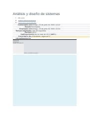 examen puntos extras 5 Análisis y diseño de sistemas docx Análisis y