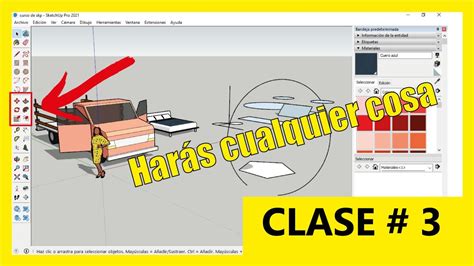 como USAR sketchup pro mover empujar rotar sígueme equidistancia