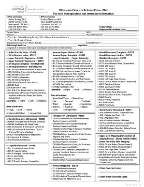 Fillable Online Ultrasound Referral Form OH ICD10 Fax Email Print