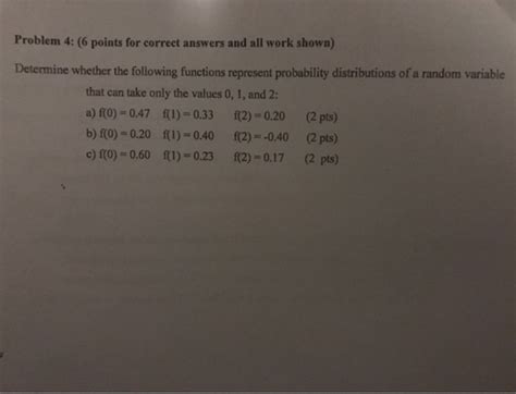 solved determine whether the following functions represent