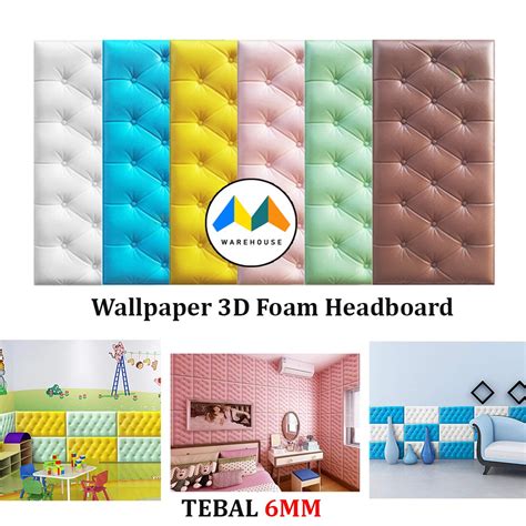 Jual MW Wall Paper 3D Foam Wallpaper Headboard Dinding Busa Stiker Wall