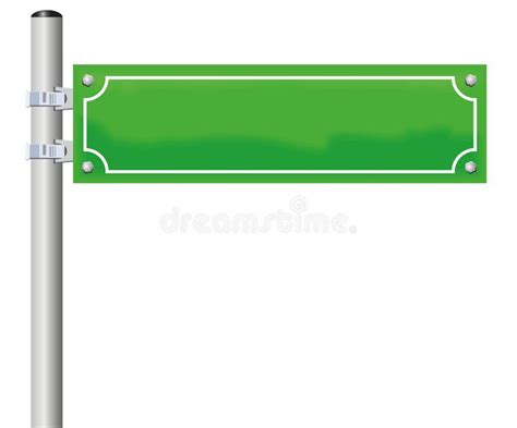 Verde Da Placa Do Sinal De Rua Ilustração do Vetor Ilustração de