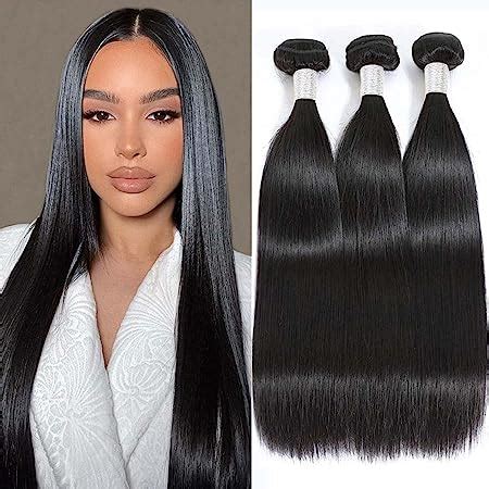 Amazon 10A Straight Bundles Human Hair 16 18 20 Inch Brazilian