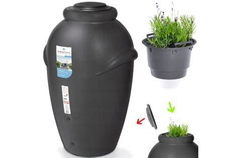 Zbiornik na deszczówkę 2w1 Aquacan 360L doniczka antracyt