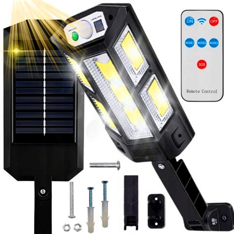LAMPA SOLARNA CZUJNIK RUCHU ZMIERZCHU LATARNIA COB LAMPA SOLARNA