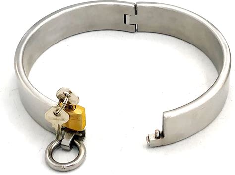 DZsextys SM HalsbäNder Edelstahl Choker Halsband mit Schloss und