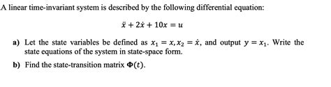 solved a linear time invariant system is described by the