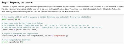 solved python step 2 calculating descriptive