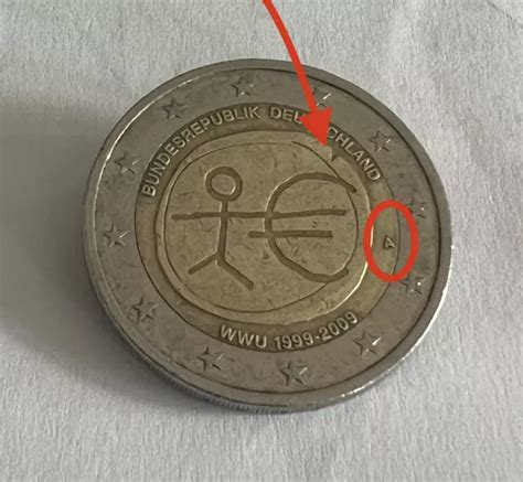 2 EURO MÜNZE Strichmännchen Republik Deutschland WWU 1999 2009