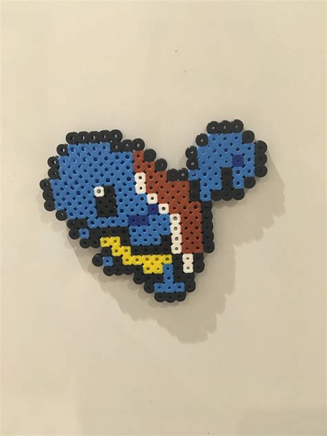 Pokemon Squirtle DIY Magnet Keyring Kit Perler Beads Hama Beads