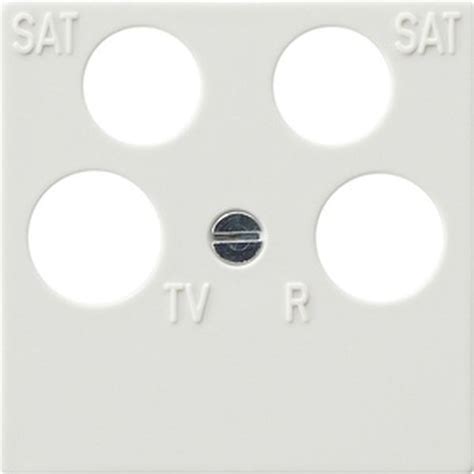 Gira 025940 Zentralplatte 4 fach 50x50mm für Koaxial Antennendose