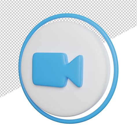 Ícone de vídeo sinal vista lateral ilustração do ícone de renderização