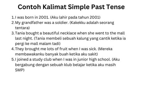 30 Contoh Kalimat Simple Past Tense Dan Rumusnya