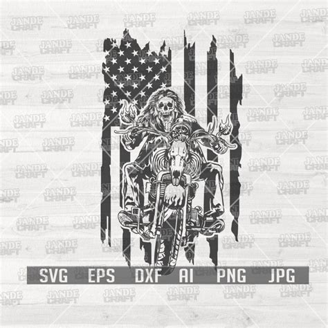 US Biker Skull Clipart US Biker Skull Svg Biker Skull Png Etsy