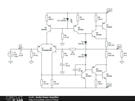 Audio Power Amplifier CircuitLab