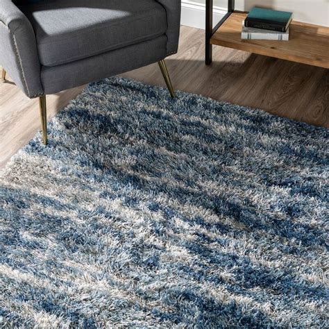 17 Stories Zhora Shag Denim Area Rug Reviews Wayfair In 2021 Area