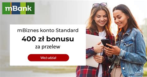 Super łatwe 400 zł na start za konto firmowe mBiznes Standard w mBank